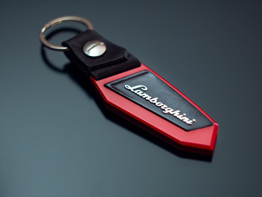 Lamborghini Keychain, Anodized Aluminum, Carbon Fiber, Lettering ...