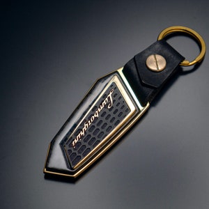 Lamborghini Keychain, Brass, Gold, Carbon Fiber, G10, Leather, Urus ...