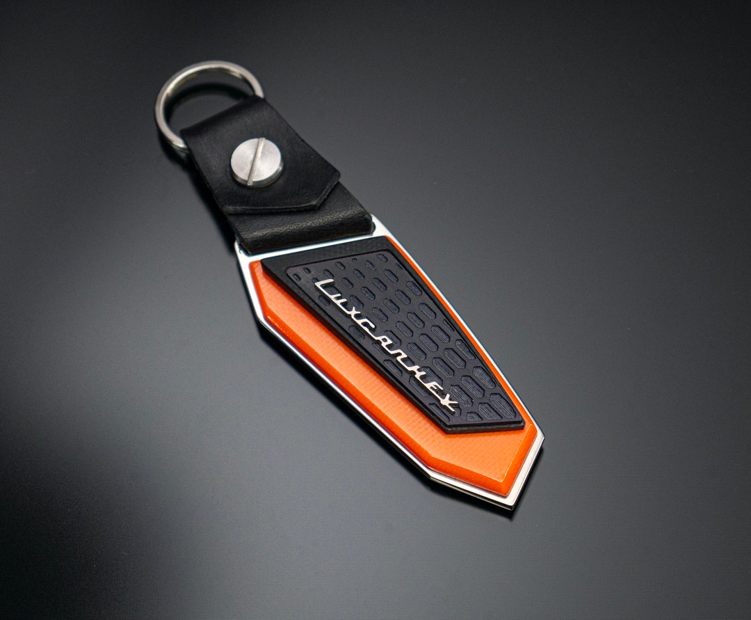 Lamborghini Keychain, Carbon Fiber, Titanium, Leather, Urus, Aventador ...