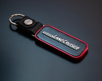 Personalized Toyota Land Cruiser Lovers, Keychain, Carbon, Titanium ...