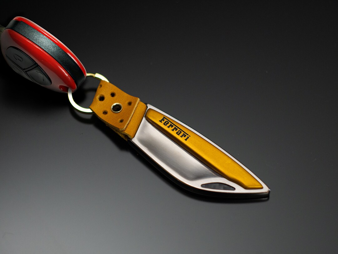 Solid Titanium Custom Ferrari Keychain, Carbon Fiber, Aluminum, Fiorano ...