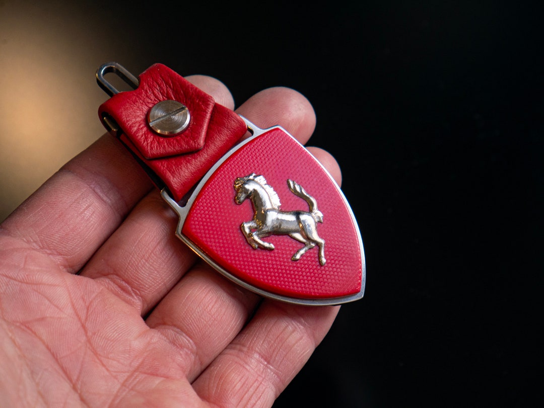 Custom Ferrari Keychain, Made of Titanium, Red G10, Fiorano, Spider ...
