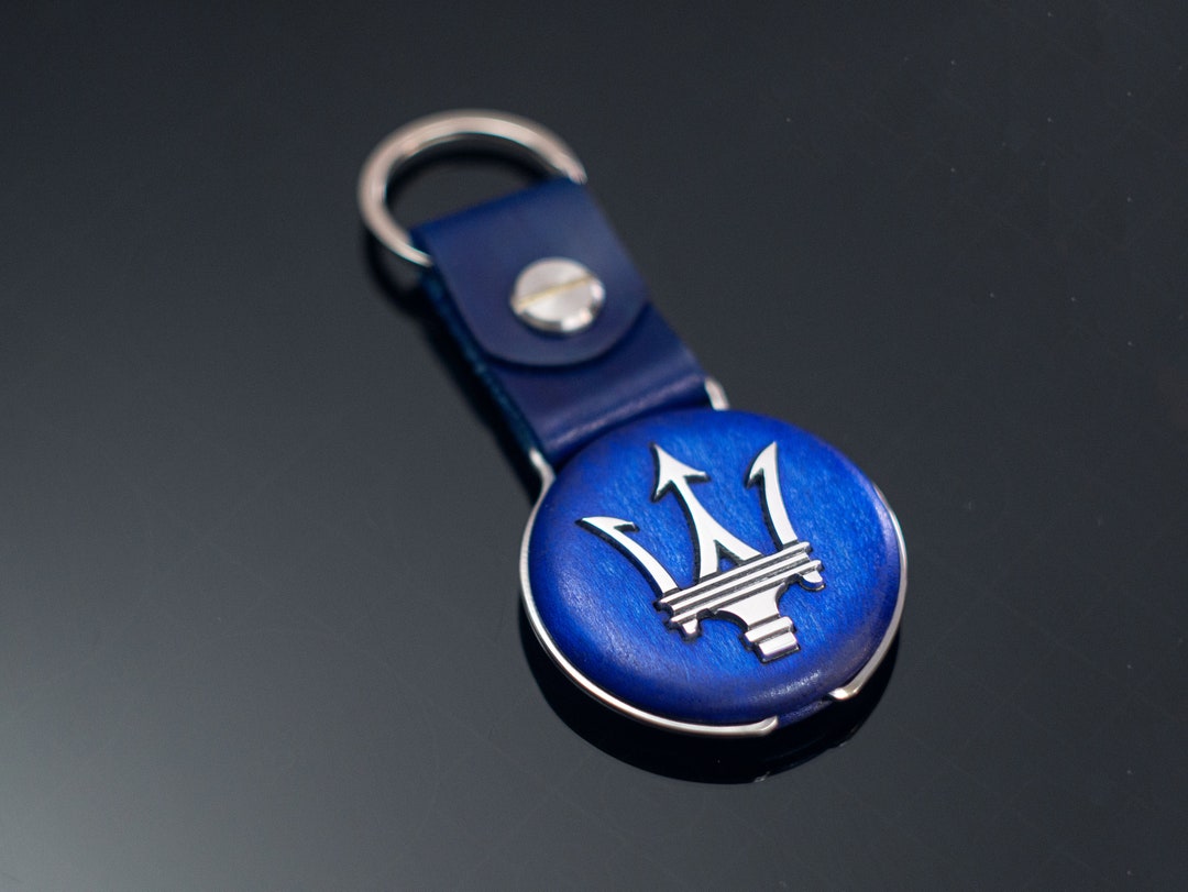 Maserati Blue Keychain Wooden Titanium Aluminum Spyder Gran Turismo 350 ...