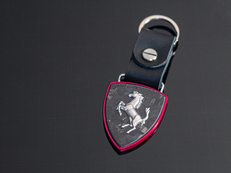 Custom Ferrari Keychain, Made of Carbon Fiber, Aluminium, Fiorano ...