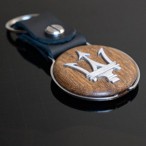 Maserati Keychain Wooden Titanium Aluminum Spyder Gran Turismo 350 GT ...