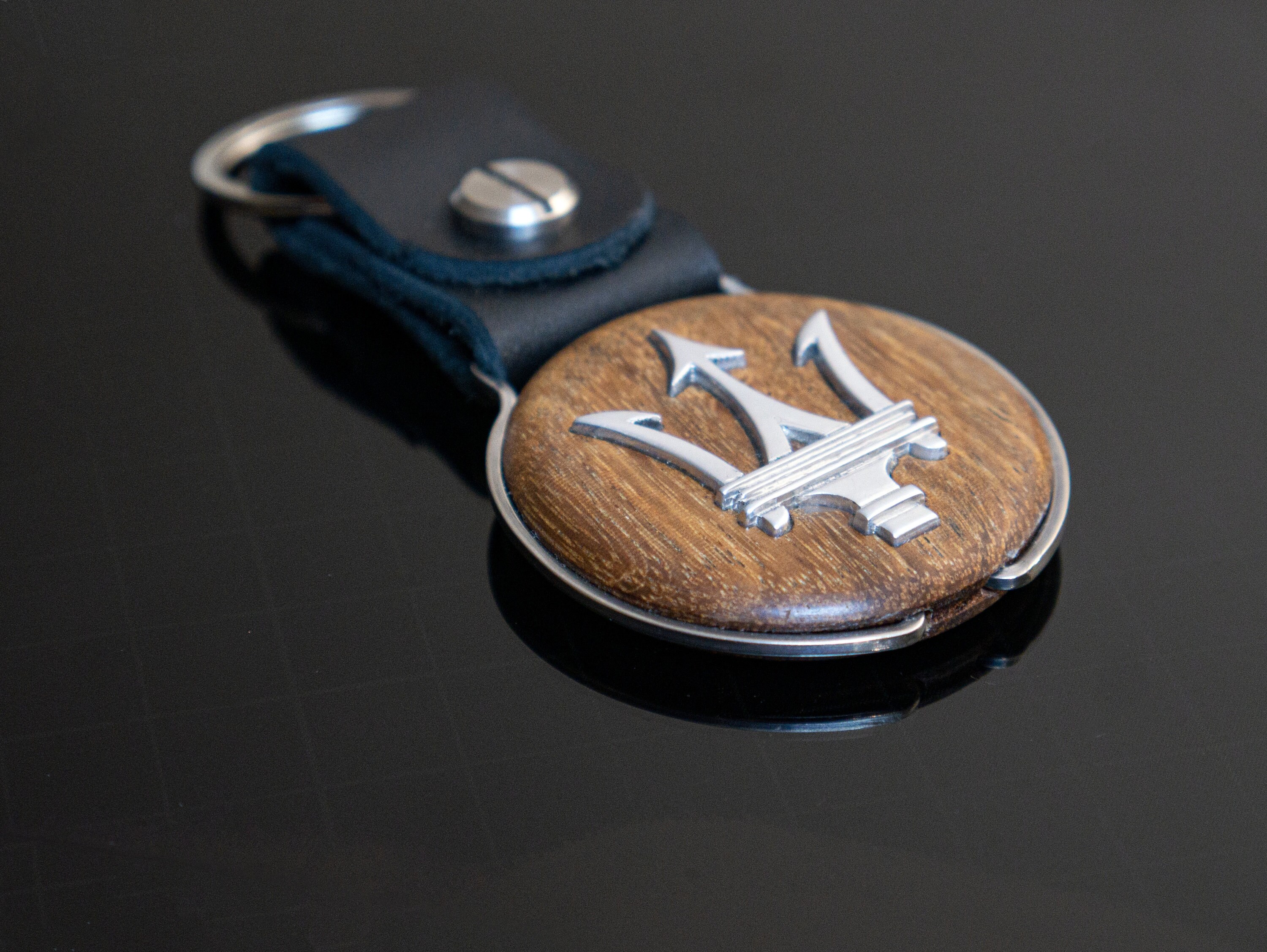 Maserati Keychain Wooden Titanium Aluminium Spyder Gran - Etsy