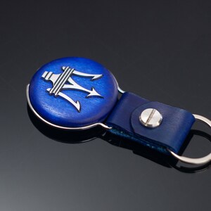 Maserati Blue Keychain Wooden Titanium Aluminum Spyder Gran Turismo 350 ...