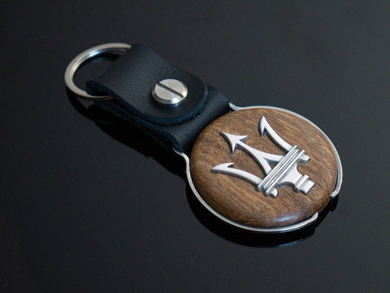 Maserati Keychain Wooden Titanium Aluminium Spyder Gran - Etsy