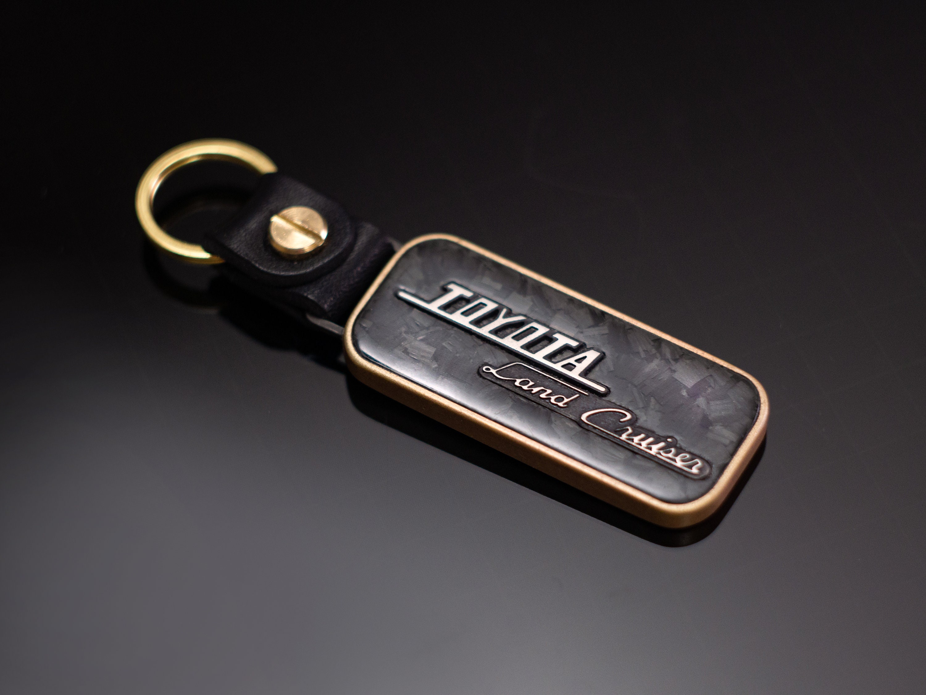 Personalized Toyota Land Cruiser Lovers, Keychain, Carbon, Titanium ...