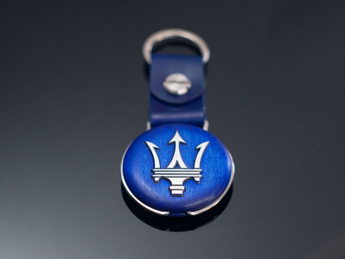 Maserati Blue Keychain Wooden Titanium Aluminum Spyder Gran - Etsy