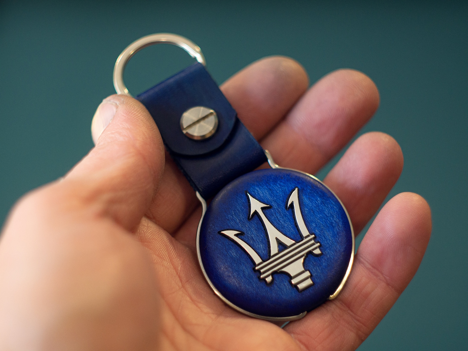 Maserati Blue Keychain Wooden Titanium Aluminum Spyder Gran Turismo 350 ...