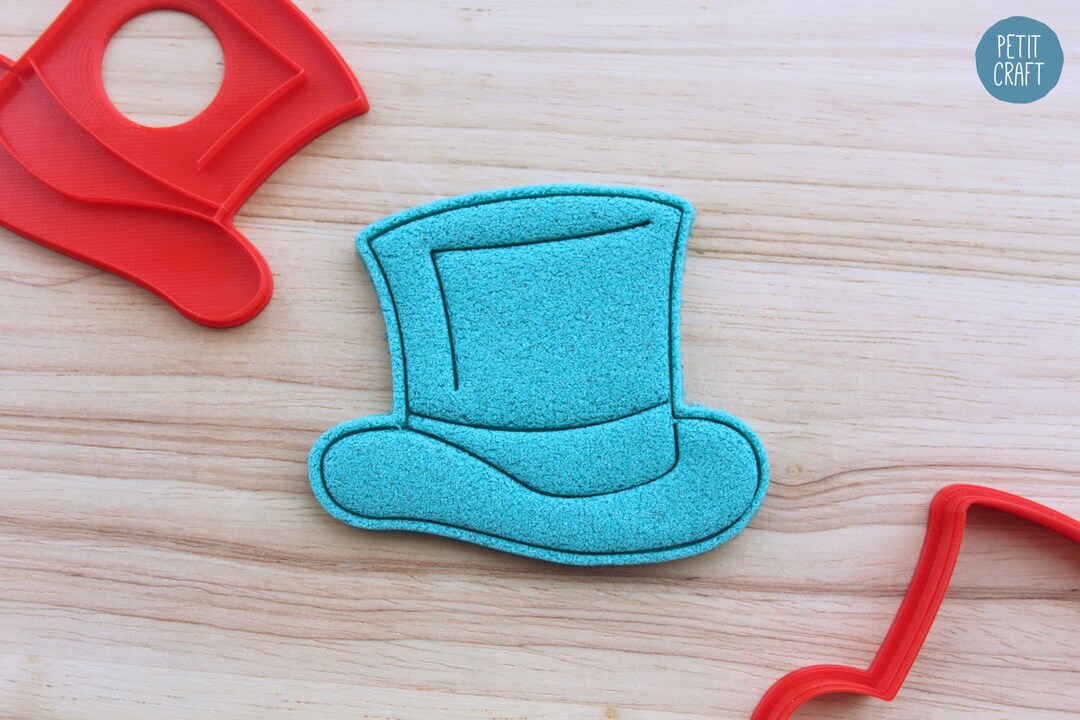 Top Hat | Cookie Cutter and Embosser, Cake and Fondant Decorate - Etsy UK