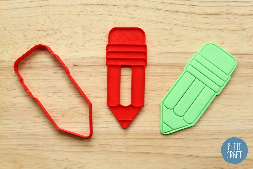 Chubby Pencil | Back to School Cookie Cutter and Embosser, Stamp, Cake ...