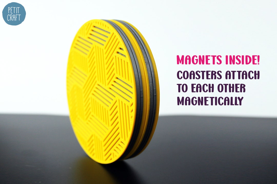 Blocks Coasters - Magnetic | 3D Printed Minimalist Coaster Design - Etsy