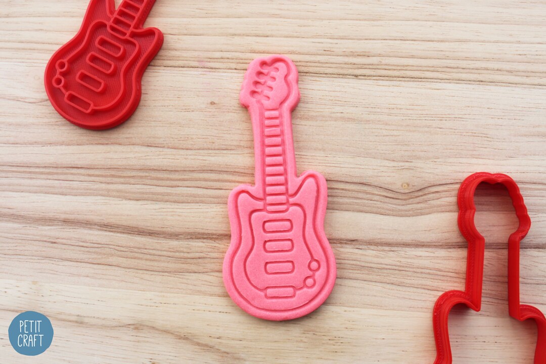 Electric Guitar | Musical Instrument Cookie Cutters and Embossers, Cake ...