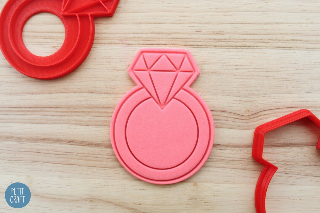 Diamond Ring | Engagement, Wedding Cookie Cutter and Embosser, Cake and ...