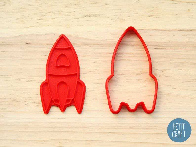 Rocket Ship | Space Craft Cookie Cutter and Embosser, Cake and Fondant ...