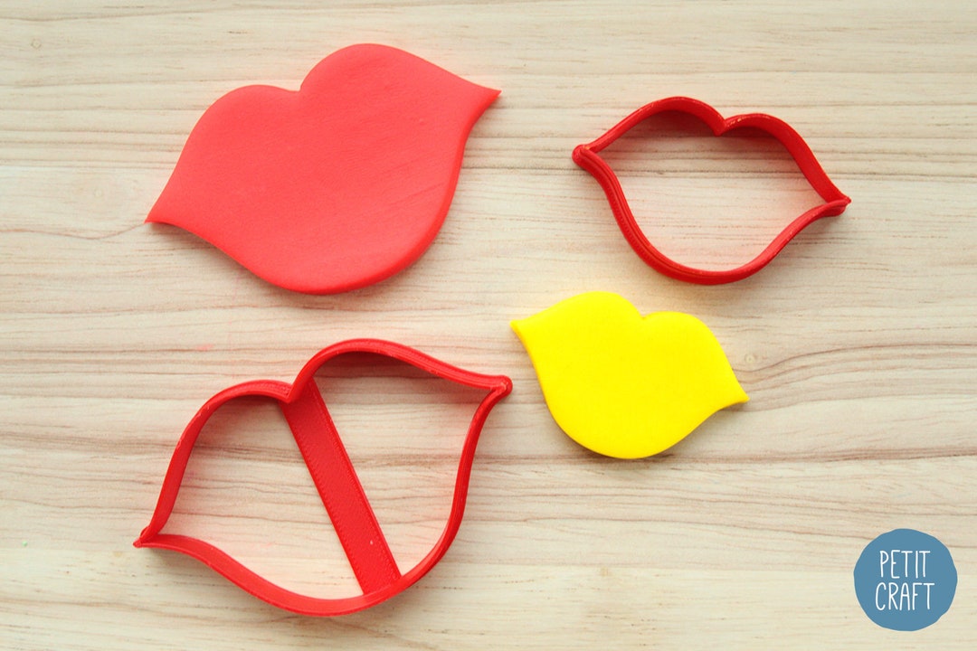 Lips, Kiss | Cookie Cutters, Cake and Fondant Decorates - Etsy