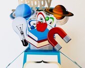 Physics Themed Birthday Card/3d Card | Etsy