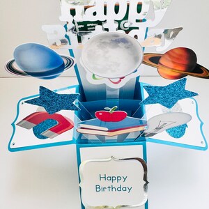 Physics Themed Birthday Card/3d Card - Etsy