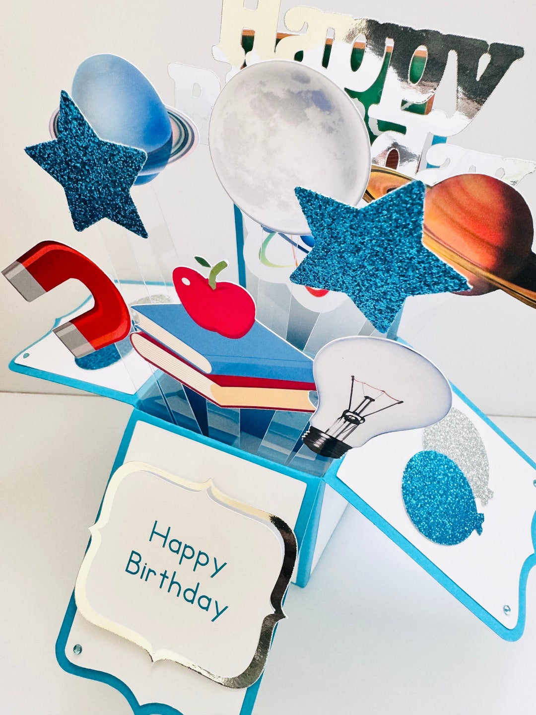 Physics Themed Birthday Card/3d Card - Etsy