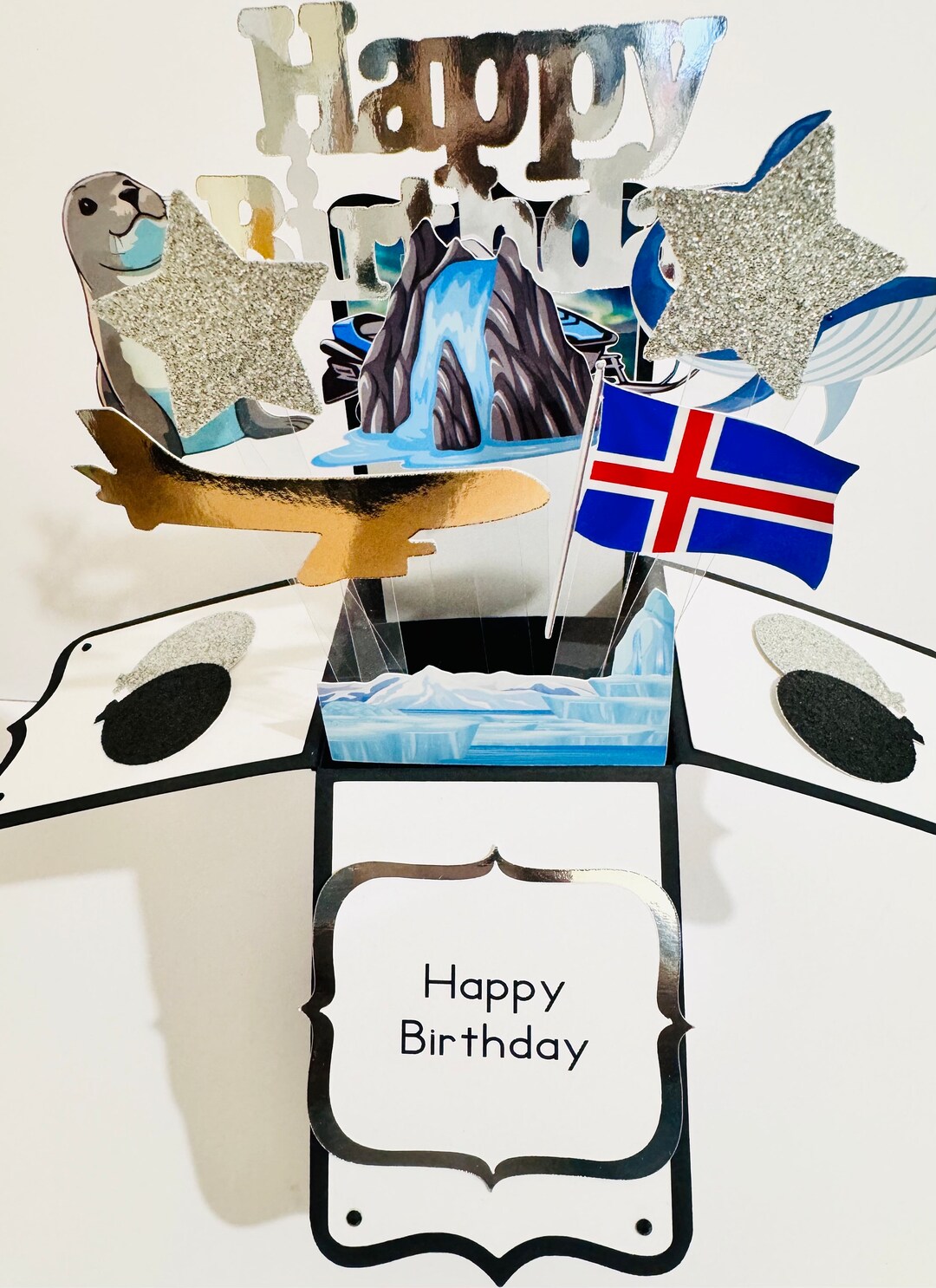 Iceland Card in a Box/3d Card - Etsy