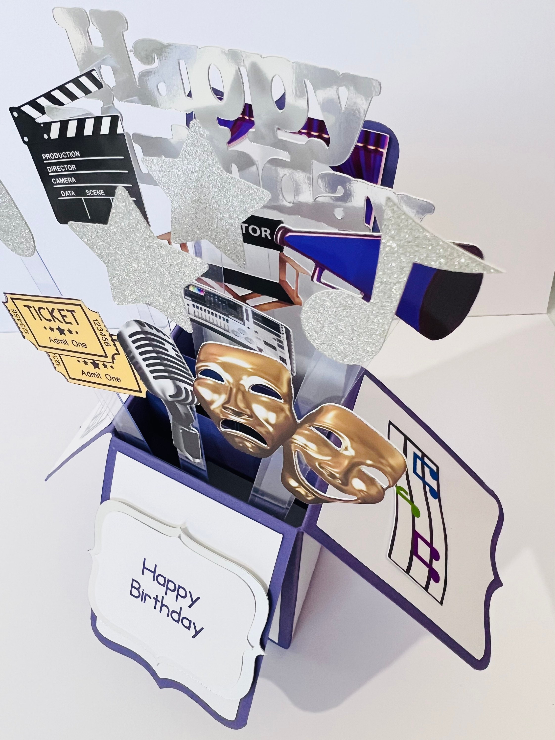 Theatre Drama Acting Themed Card in a Box/3d Card - Etsy UK