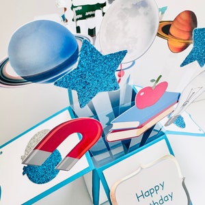 Physics Themed Birthday Card/3d Card - Etsy
