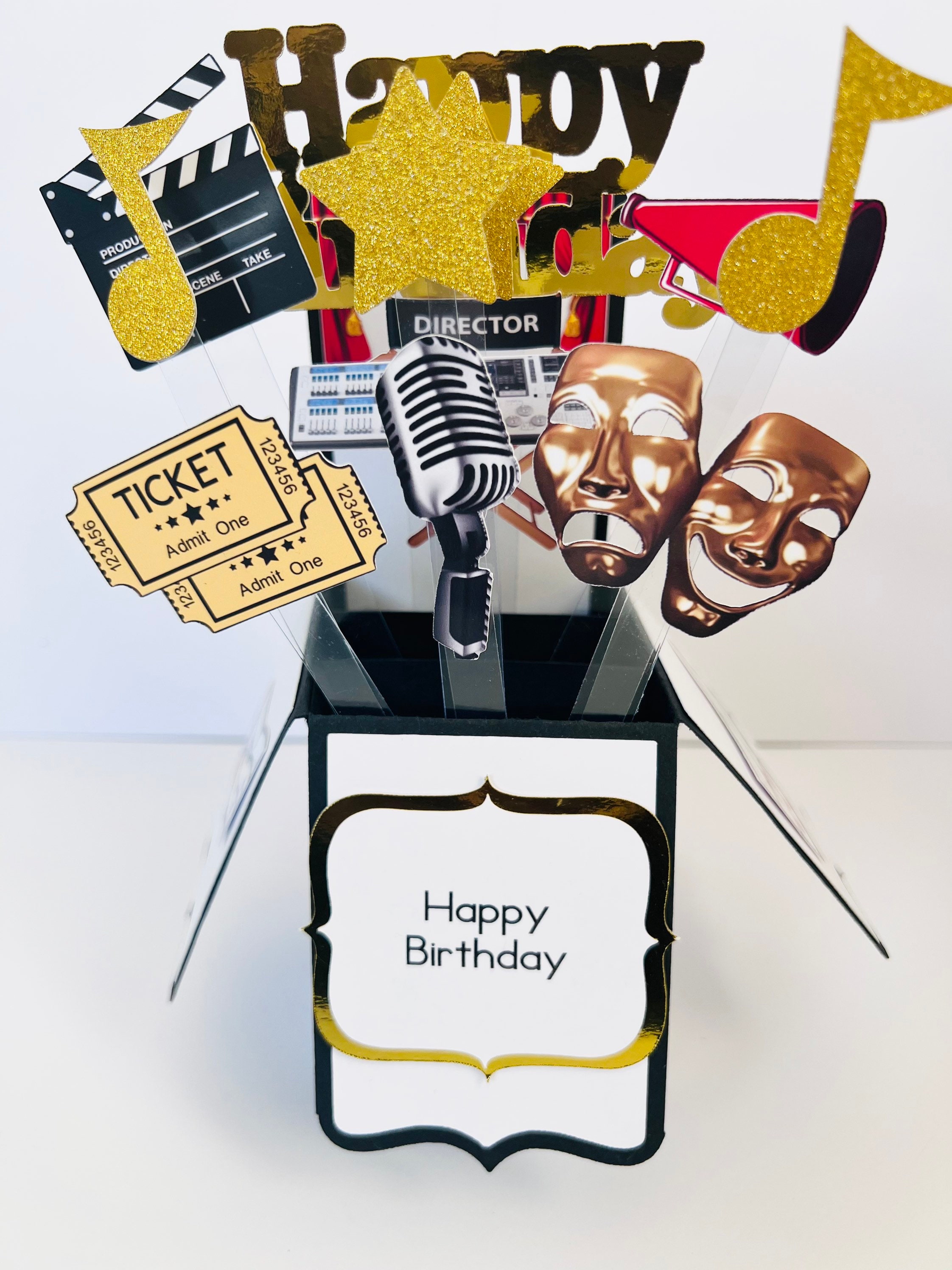 Theatre Drama Acting Themed Card in a Box/3d Card - Etsy UK