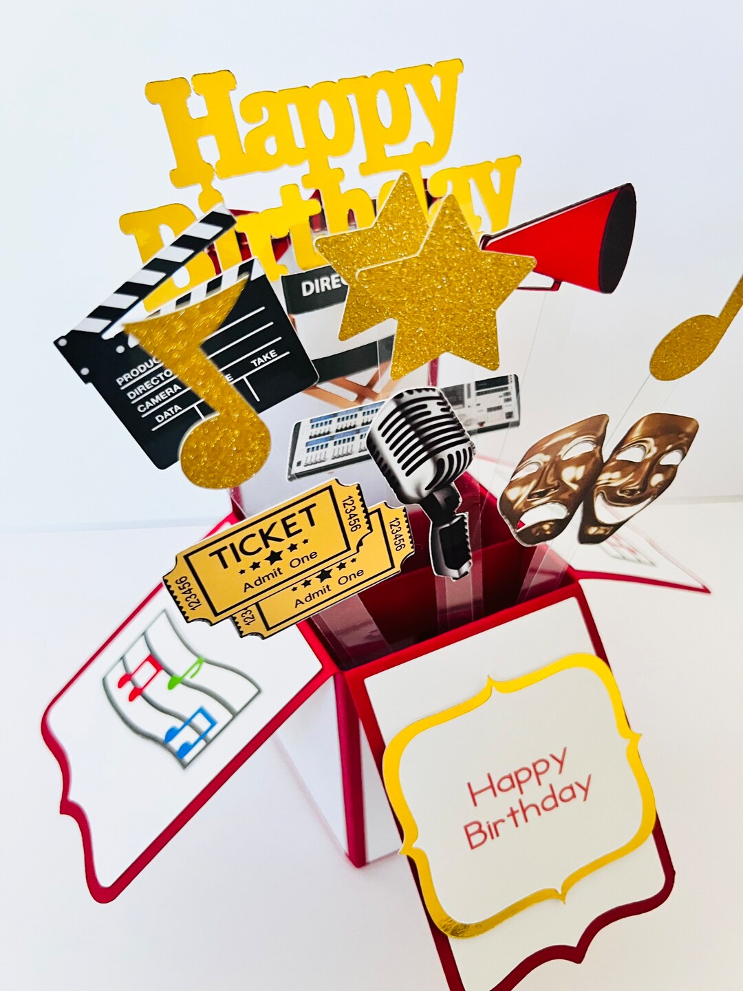 Theatre Drama Acting Themed Card in a Box/3d Card - Etsy UK