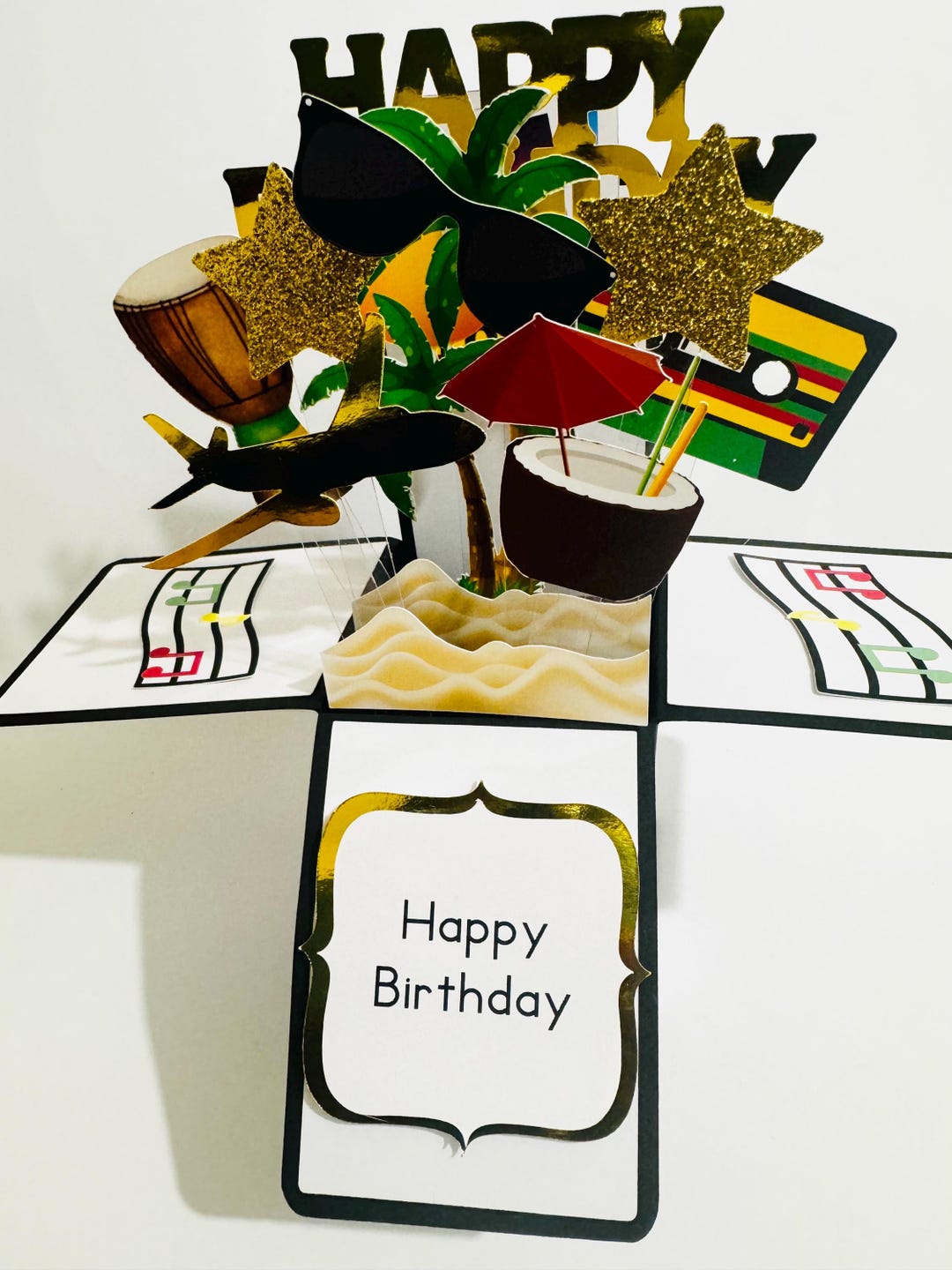 Caribbean Card in a Box/3d Card - Etsy