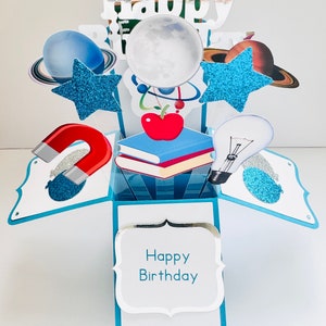 Physics Themed Birthday Card/3d Card - Etsy