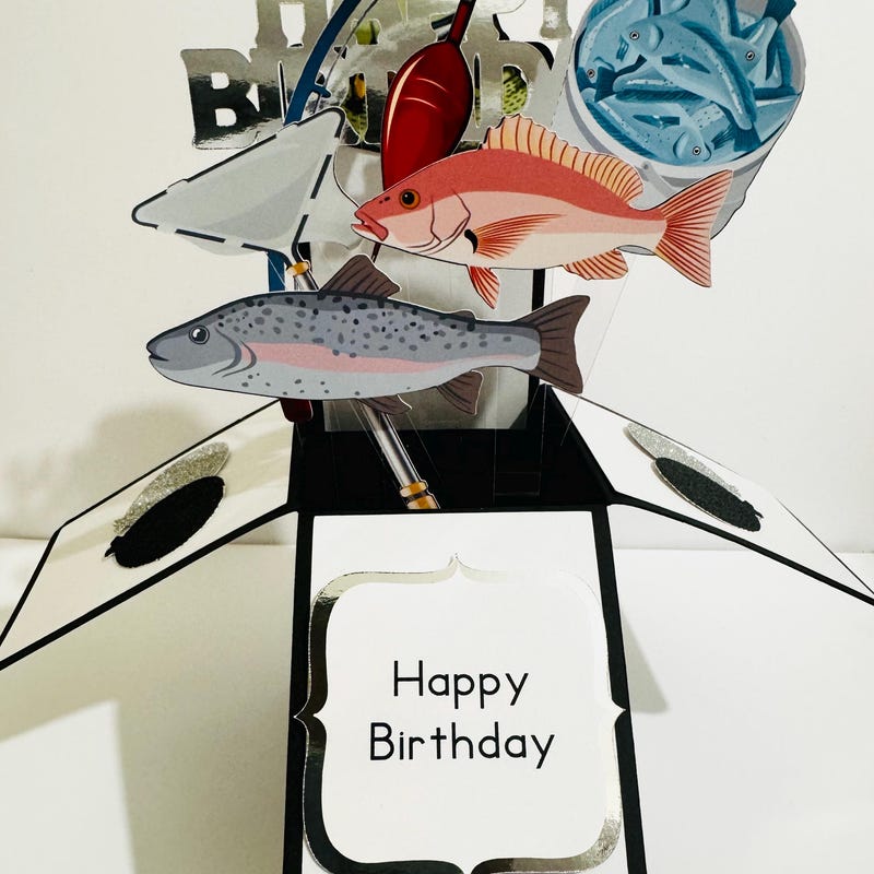 Fishing Card - Etsy UK