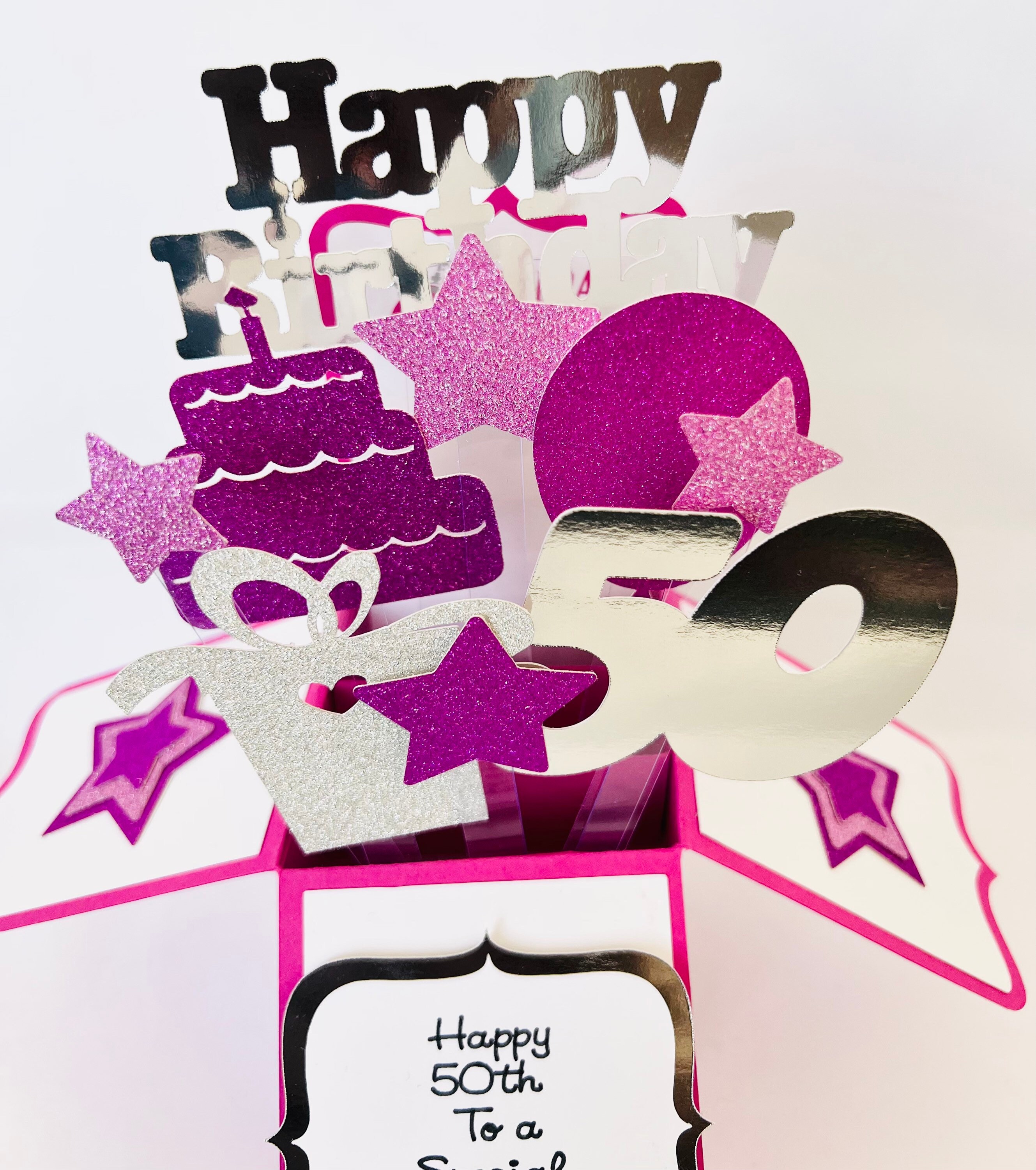 50th Birthday Card in a Box/3d Card - Etsy