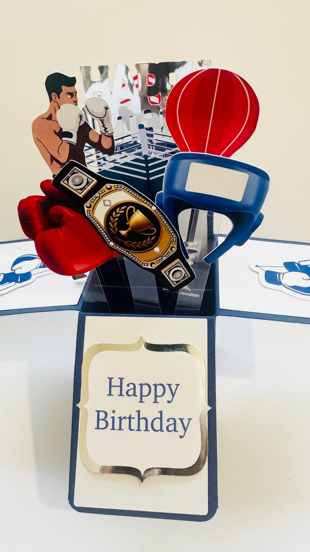 Personalised Boxing Themed 3D Greeting/gift Card - Etsy UK