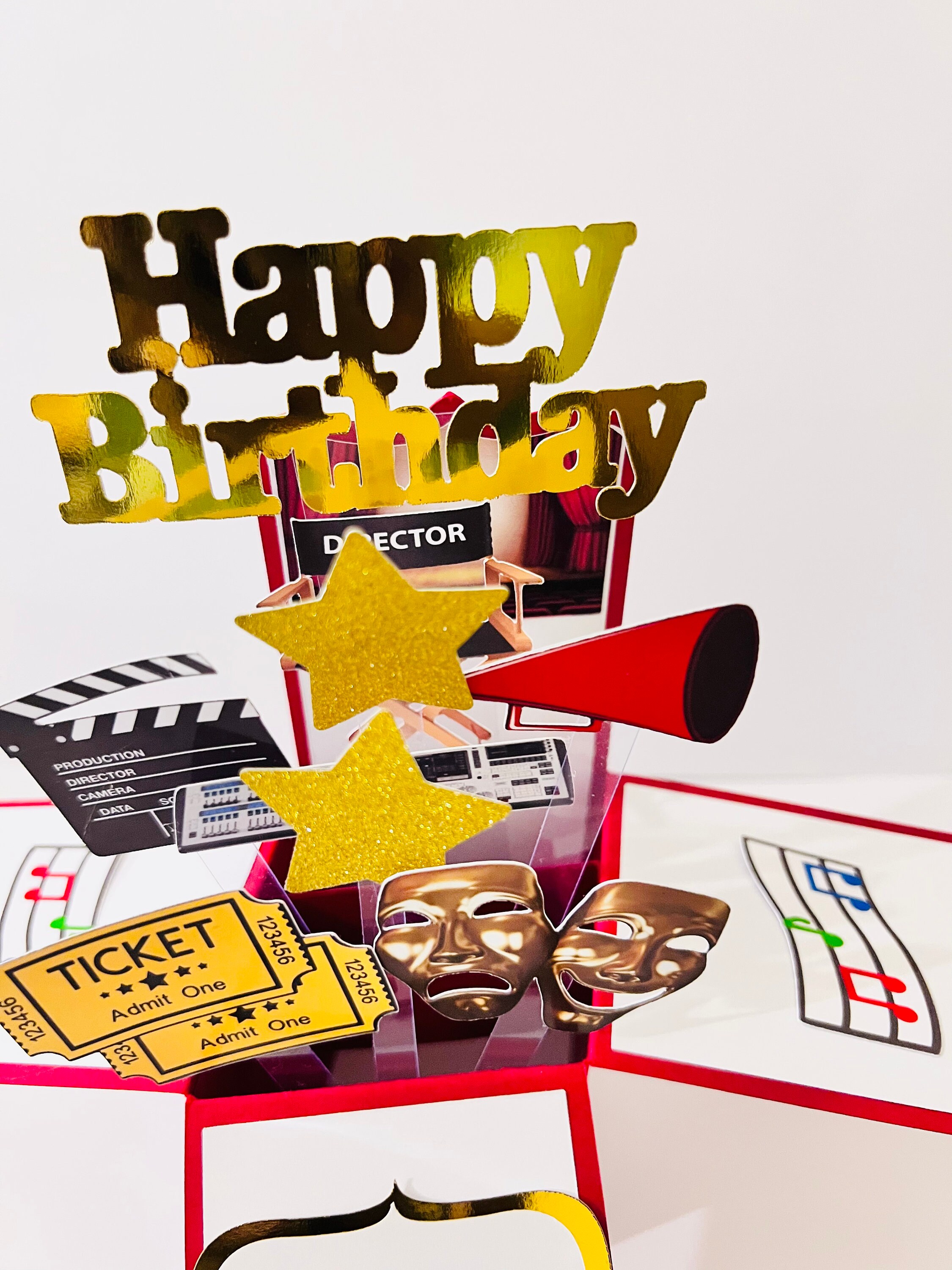 Theatre Drama Acting Themed Card in a Box/3d Card - Etsy UK