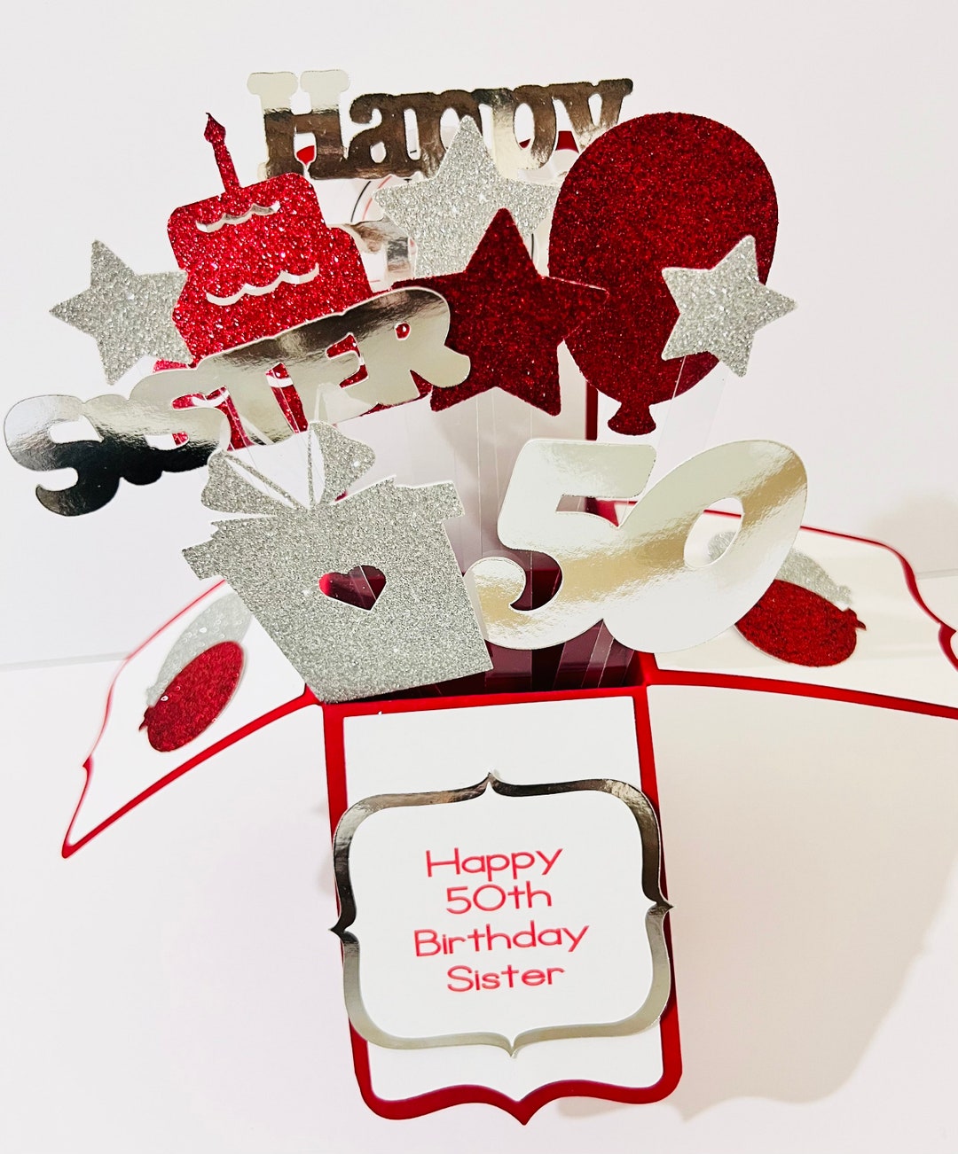 50th Birthday Card in a Box/3d Card - Etsy