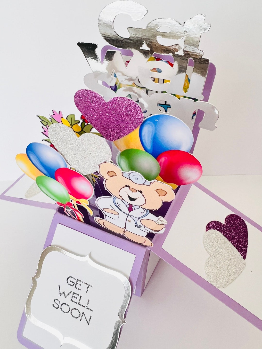 Get Well Soon Card in a Box/3d Card - Etsy