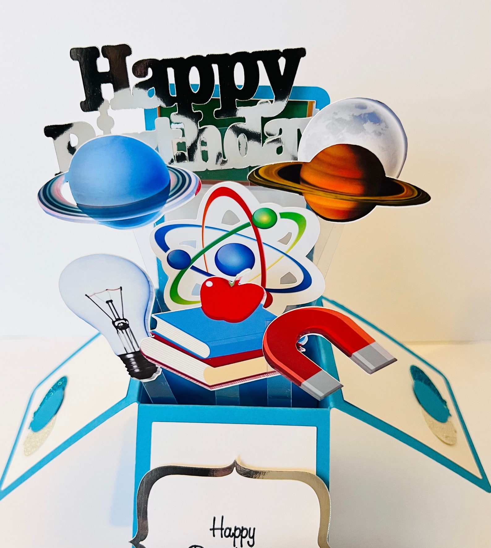 Physics Themed Birthday Card/3d Card | Etsy