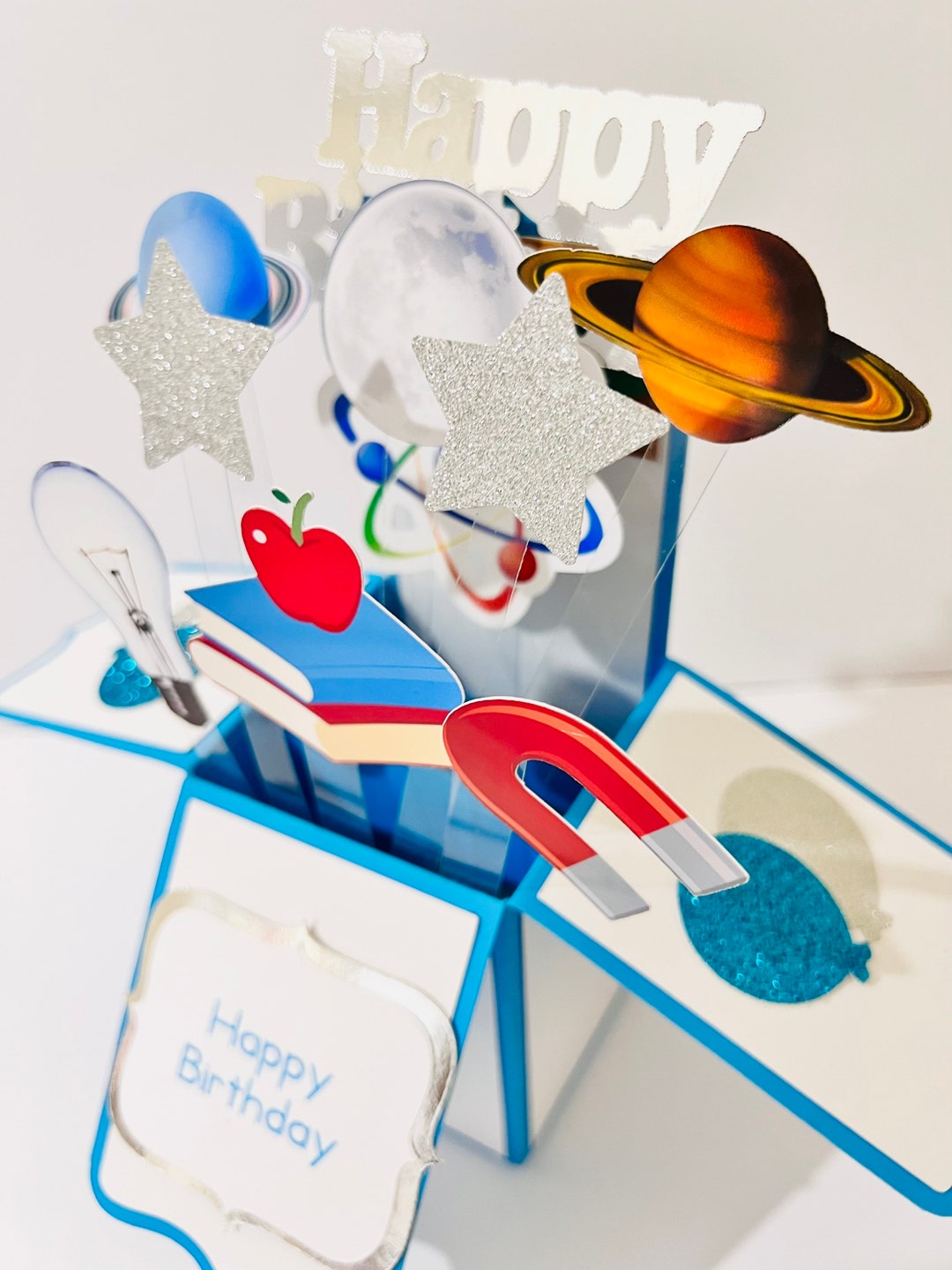 Physics Themed Birthday Card/3d Card - Etsy