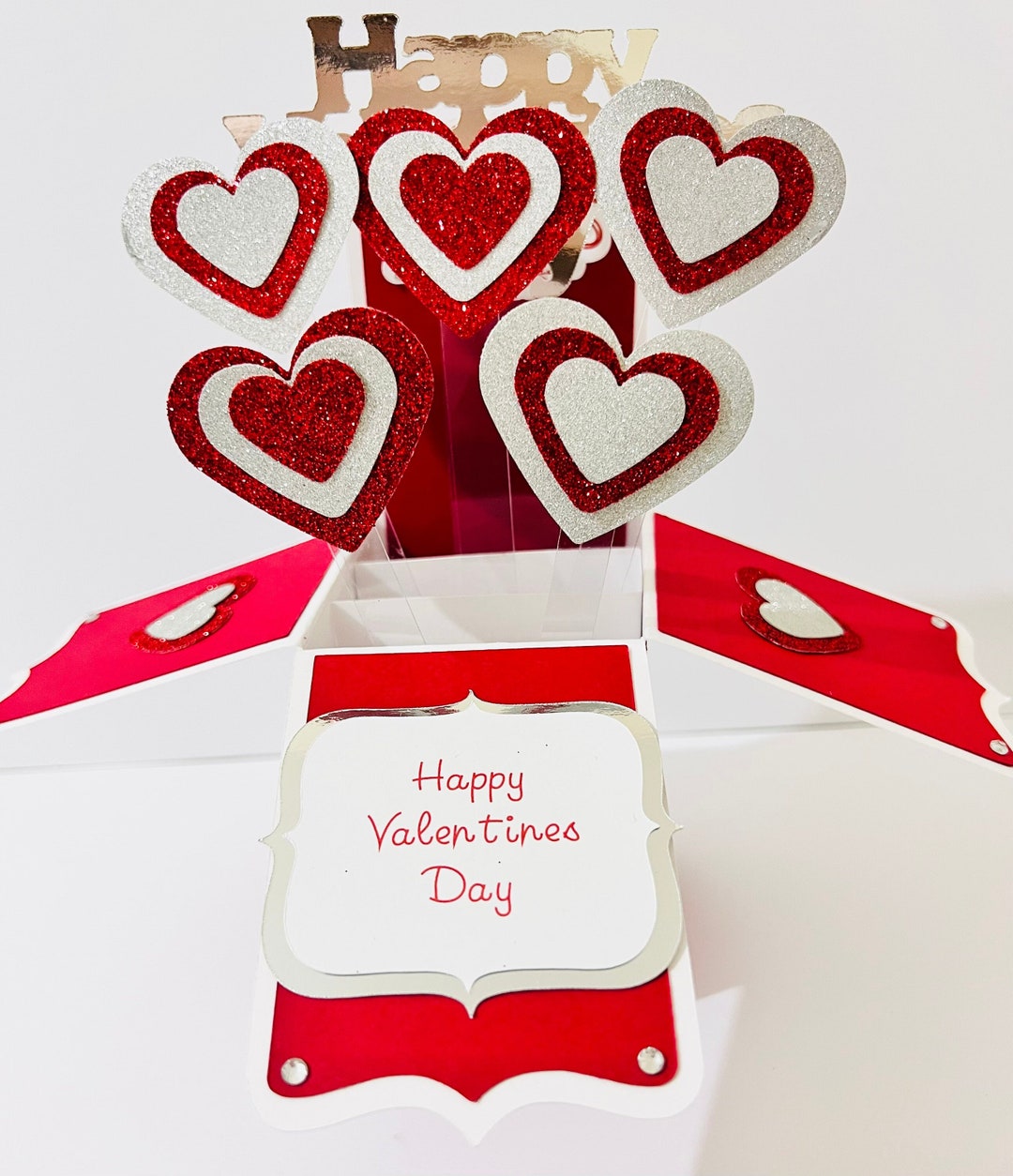 Valentines Love Hearts Card in a Box Created by Designs by Xpression - Etsy