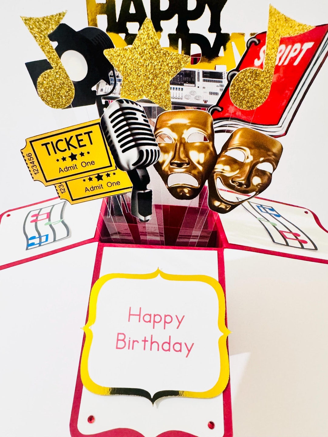 Theatre Drama Acting Themed Card in a Box/3d Card - Etsy UK