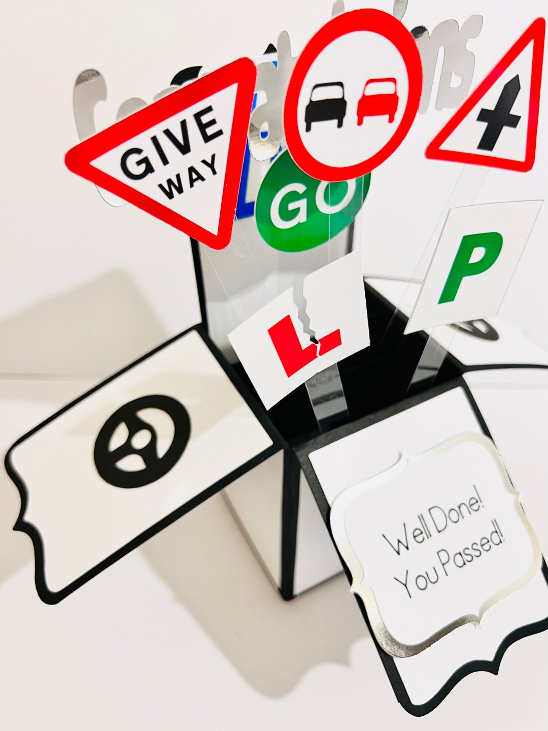 Driving Test Pass Card in a Box/3d Card - Etsy