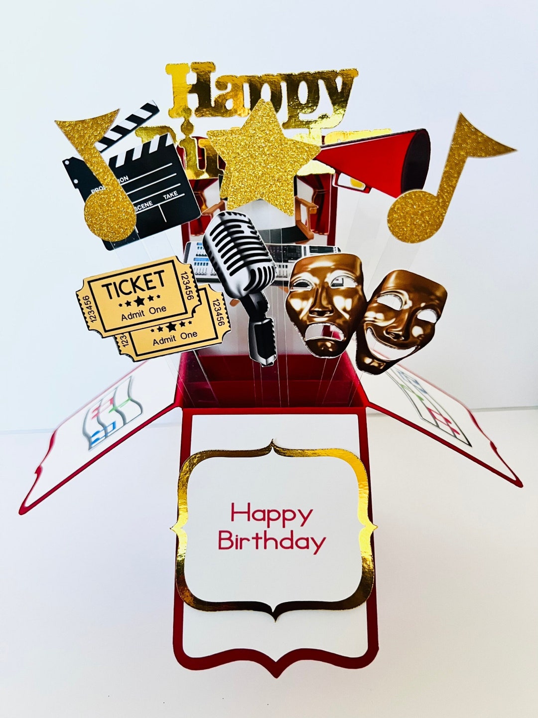 Theatre Drama Acting Themed Card in a Box/3d Card - Etsy UK