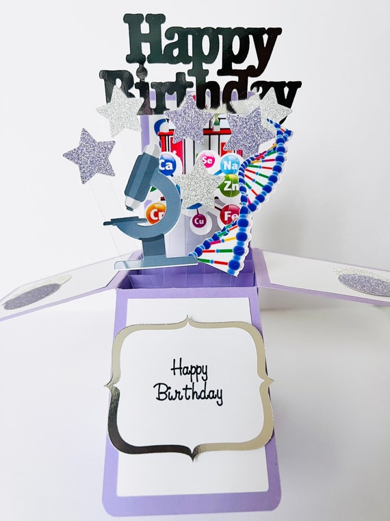 Science Themed Card in a Box/3d Card | Etsy UK
