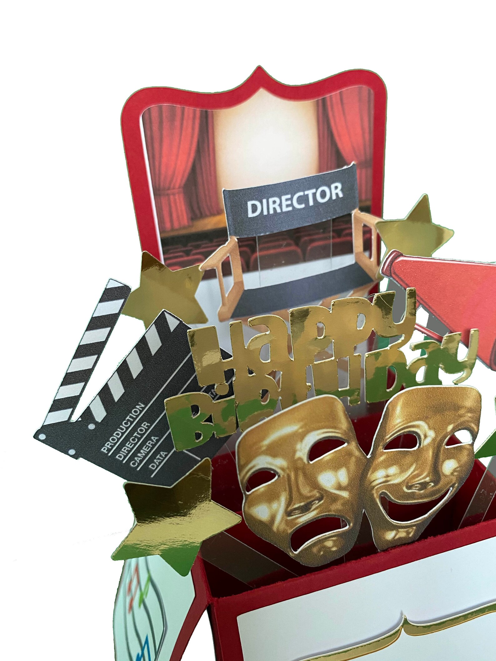 Theatre Drama Acting themed card in a box/Pop up box | Etsy