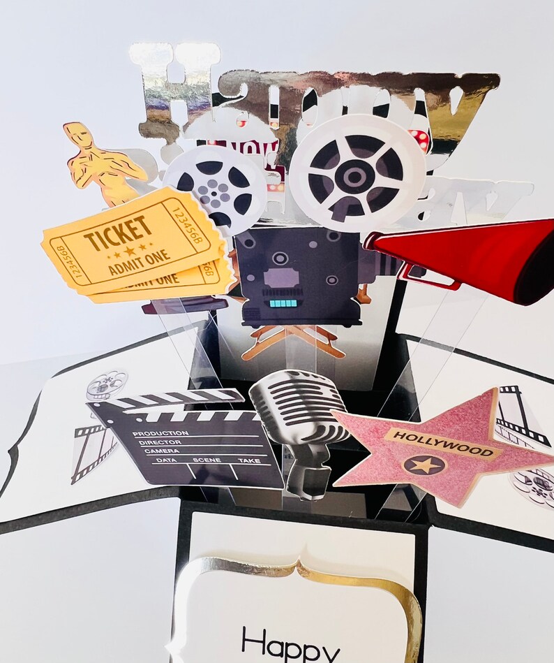 Film Fan Card in a Box/pop up Box - Etsy