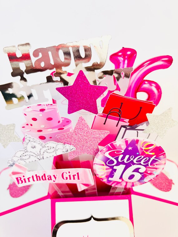 Sweet 16 Card in a Box/3d Card - Etsy UK