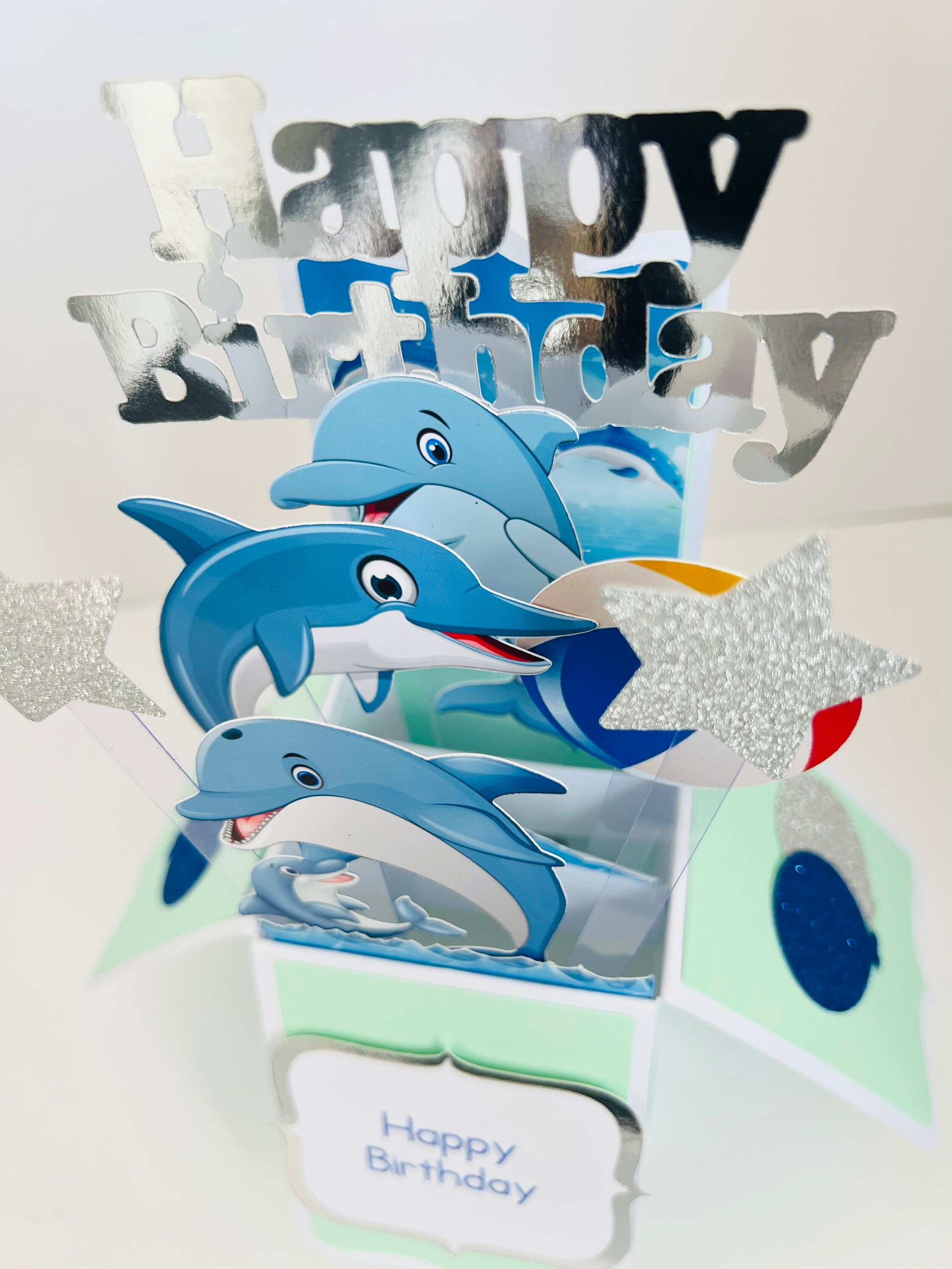Dolphin Themed Card in a Box/3d Card - Etsy