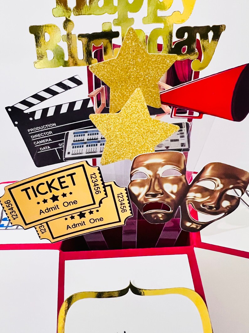 Theatre Drama Acting Themed Card in a Box/3d Card - Etsy UK